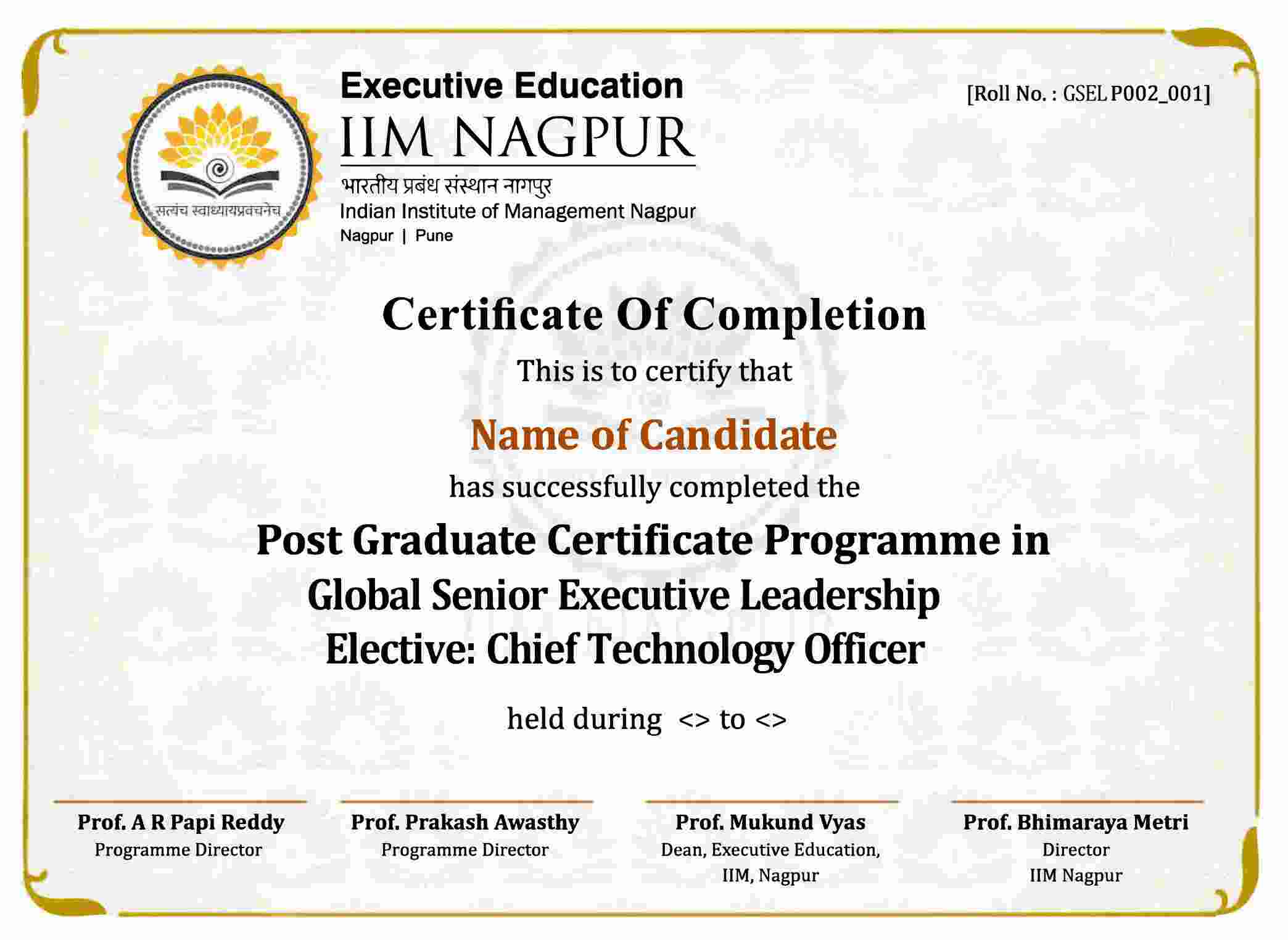 certificate