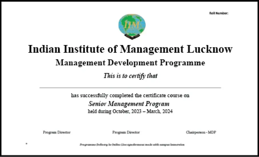 Senior Management Program IIM | IIM Lucknow